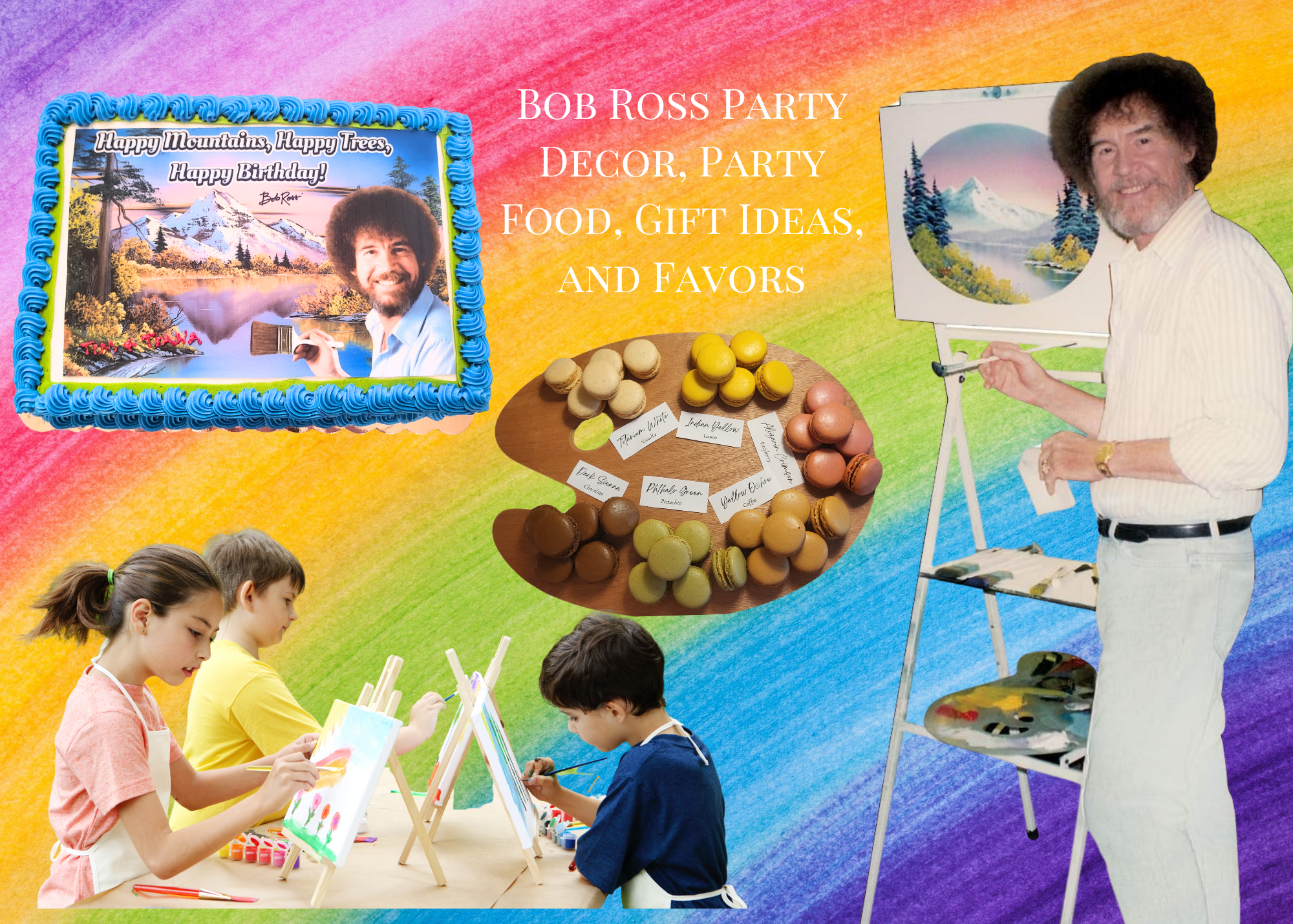 Creating an Artistic Bob Ross Party for Kids - PANACHE